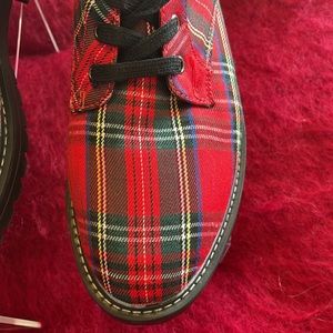 True Craft | Shoes | True Craft Korri Combat Boots Buffalo Plaid Red ...